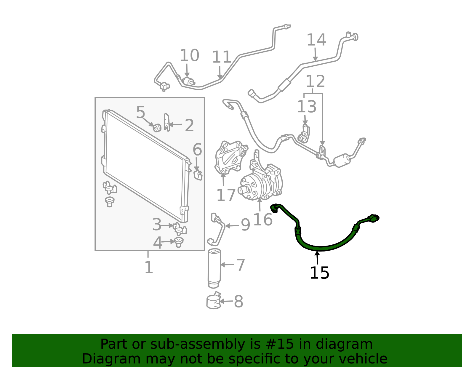 2005-2006 Toyota Tundra Discharge Hose 88711-0C090 | MotorMotor