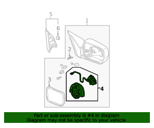 2003-2008 Honda Pilot Door Mirror Drive Motor 76215-S9V-A01 | OEM Parts ...