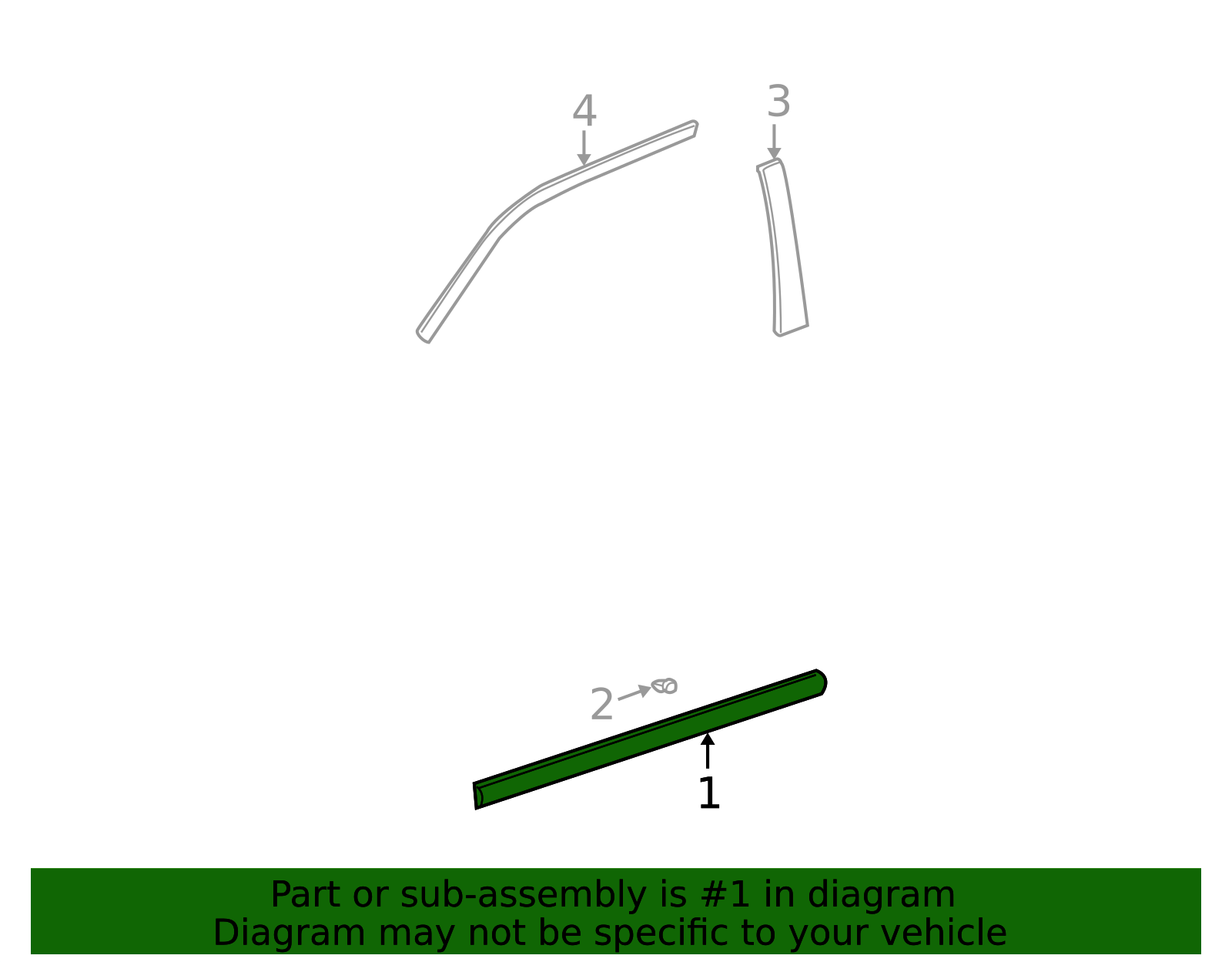 2003-2005 Hyundai Accent Body Side Molding 87722-25700 | QuirkParts