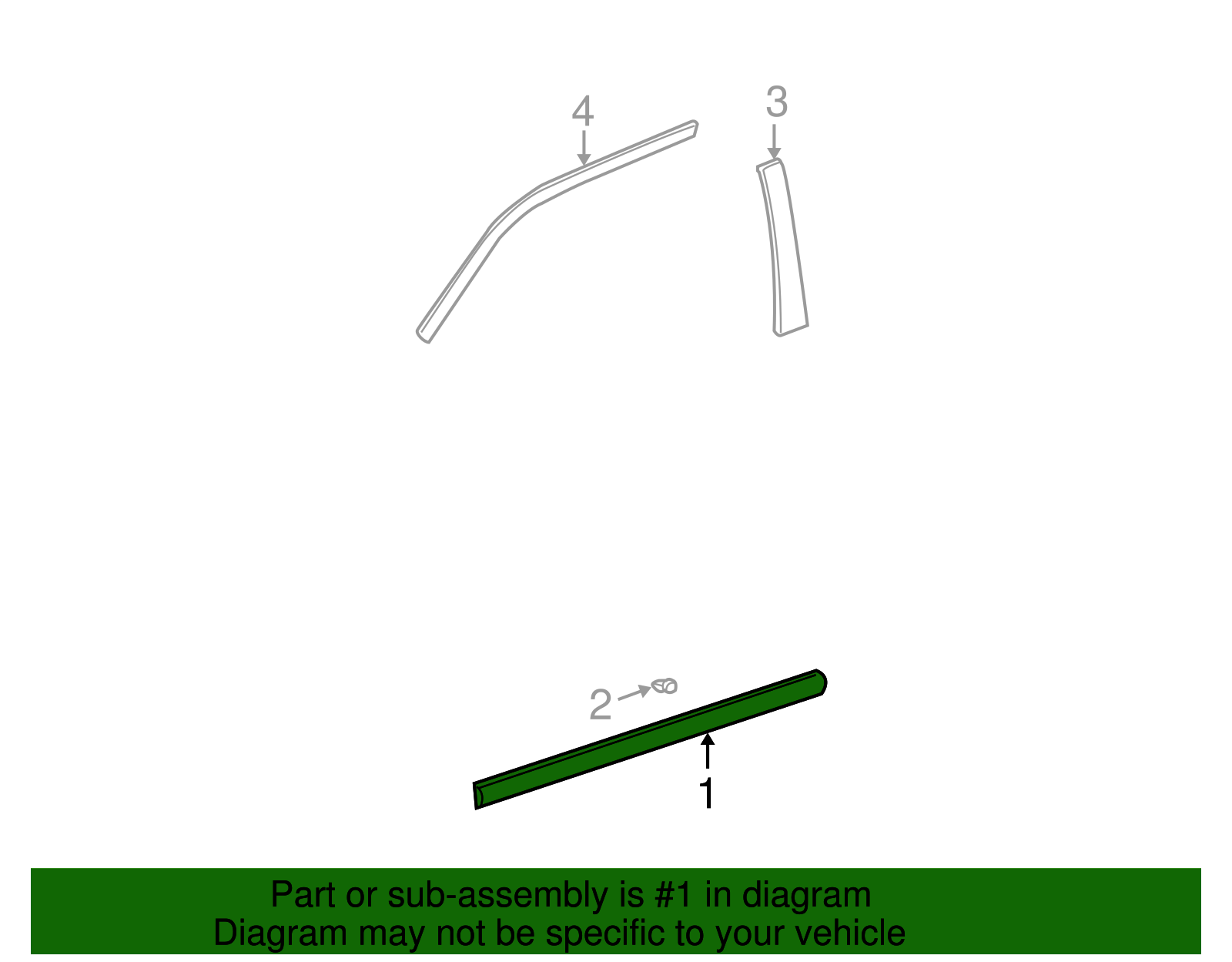 Hyundai - 87722-25200-CA - Body Side Molding - 2000-2002 Hyundai Accent | OEM Hyundai Parts Outlet