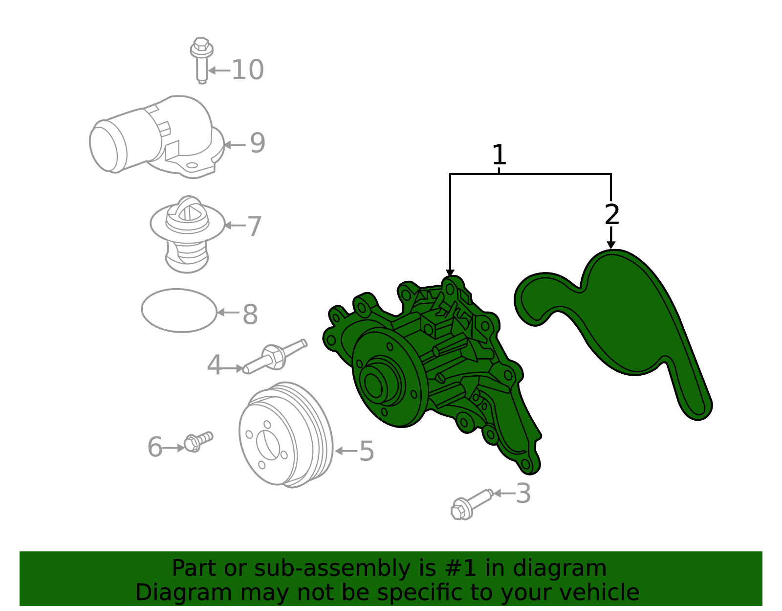 LC3Z-8501-A - 2020-2024 Ford Water Pump Assembly - Motorcraft (PW-629 ...