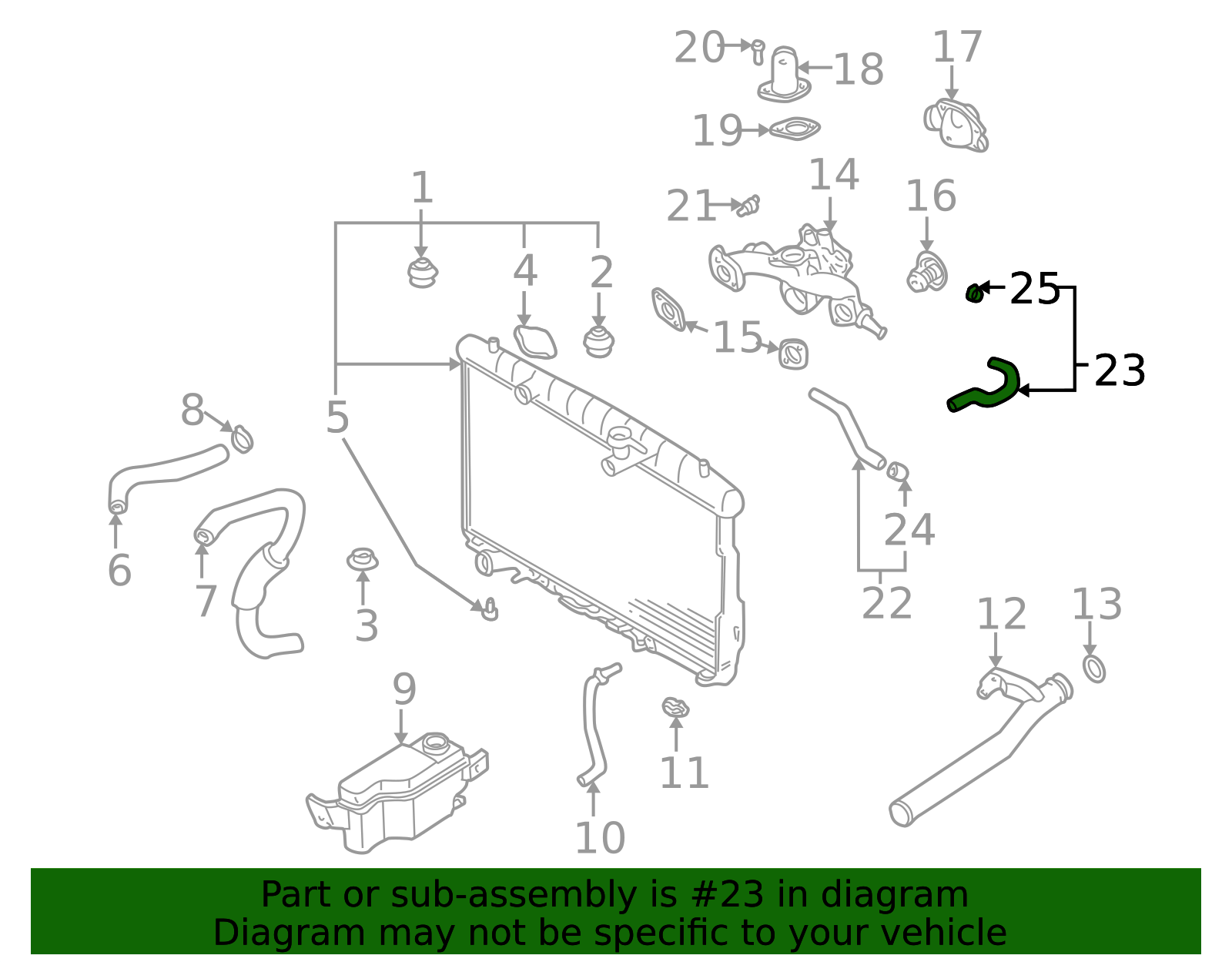 2001-2006 Hyundai Santa Fe Upper Hose 25411-26100 | MotorMotor