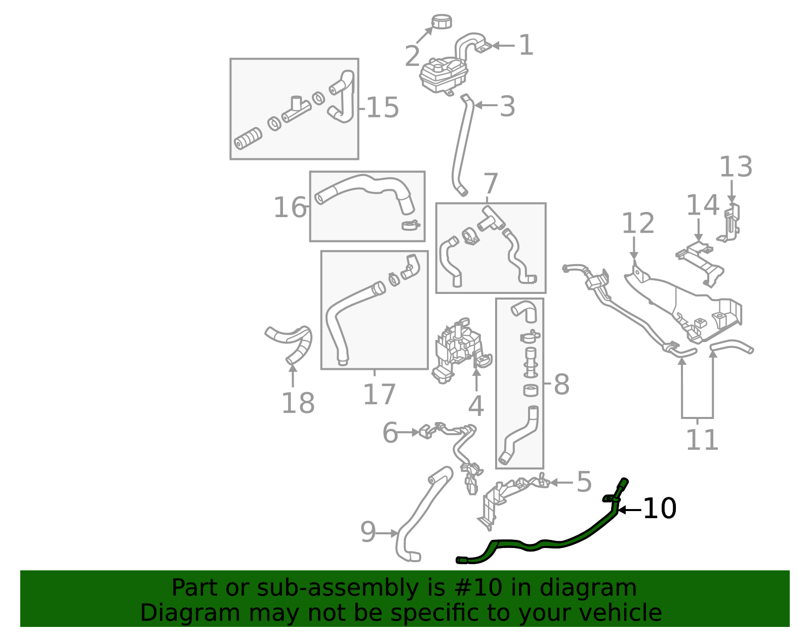 21537-5MP1A - Drive Motor Inverter Coolant Line 2023-2025 Nissan ARIYA ...
