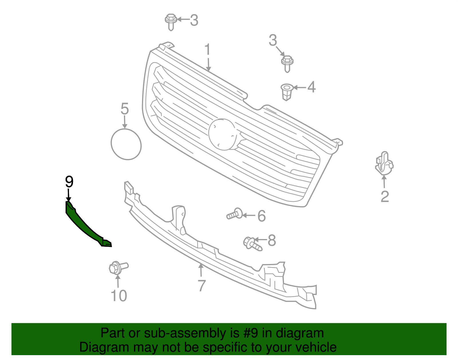 2005-2007 Toyota Land Cruiser Panel Extension 53903-60080 | Toyota ...