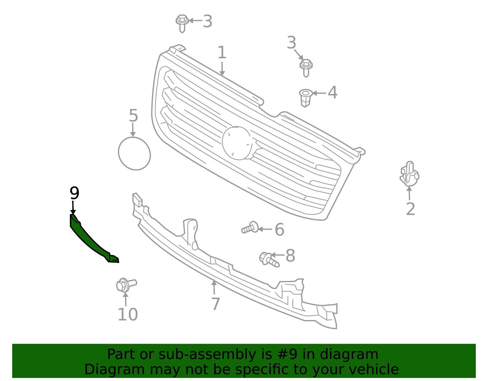 Genuine Official Toyota Panel Extension part# 53904-60010 for 2005-2007 ...