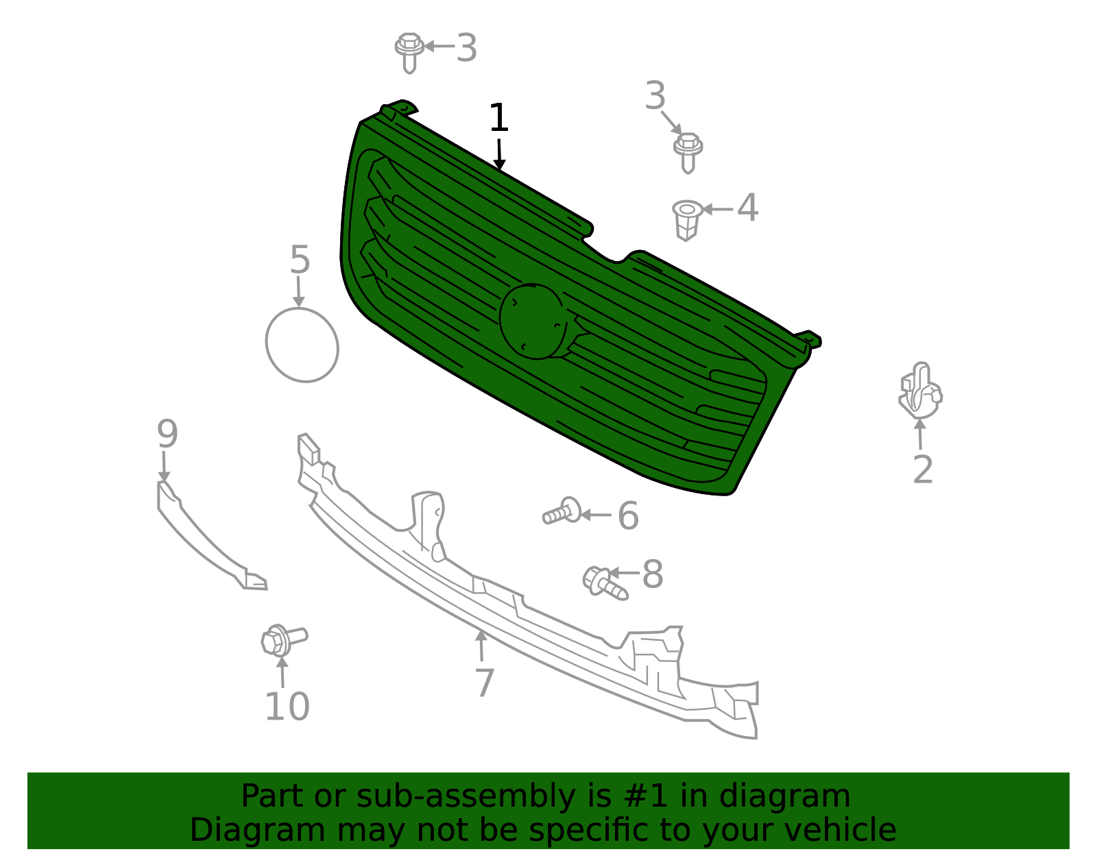 Genuine Official Toyota Grille part# 53111-60340 for 1998-2002 Toyota ...