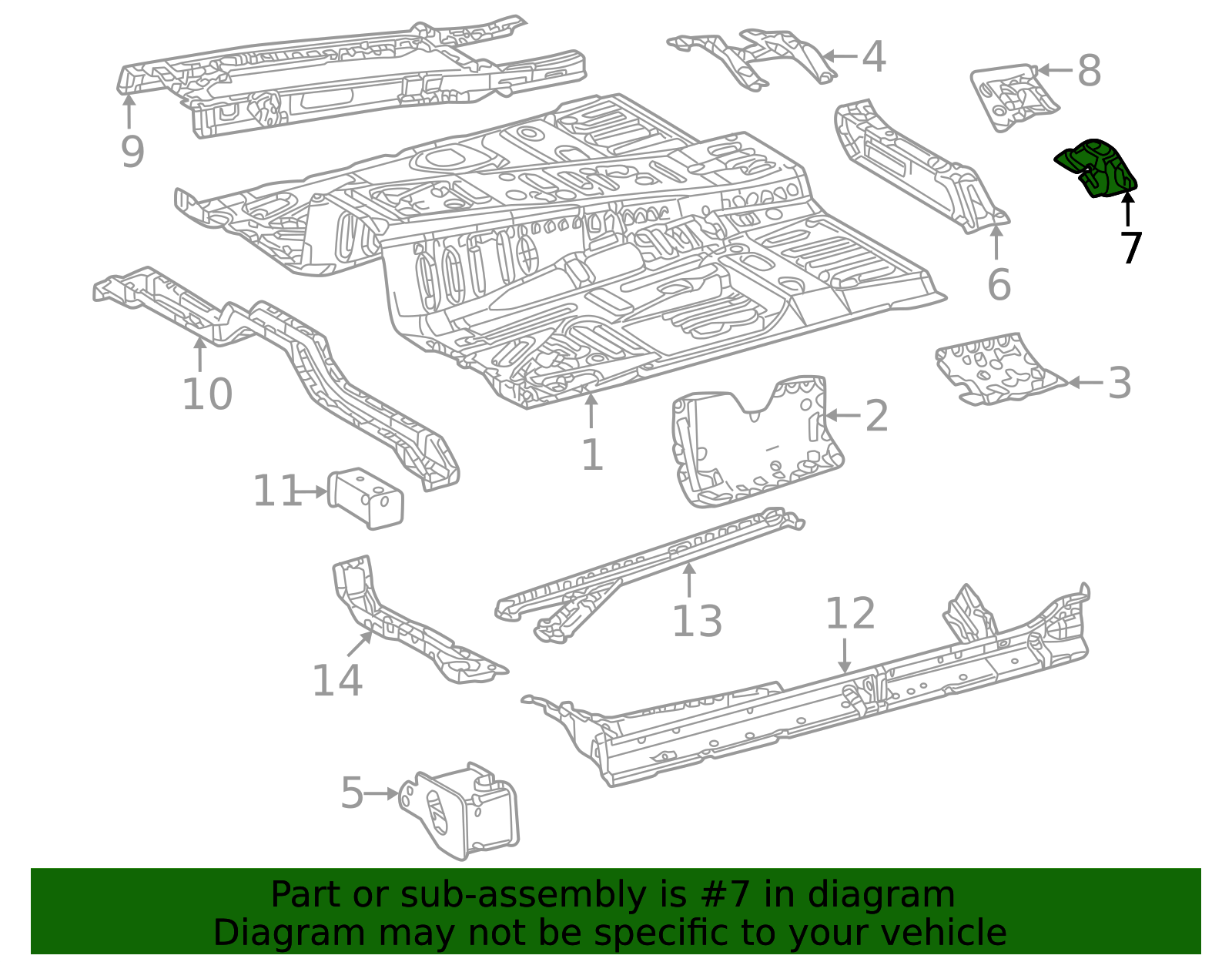 57058-60010 - High-Quality Floor Pan Reinforcement for 2022-2025 Lexus ...