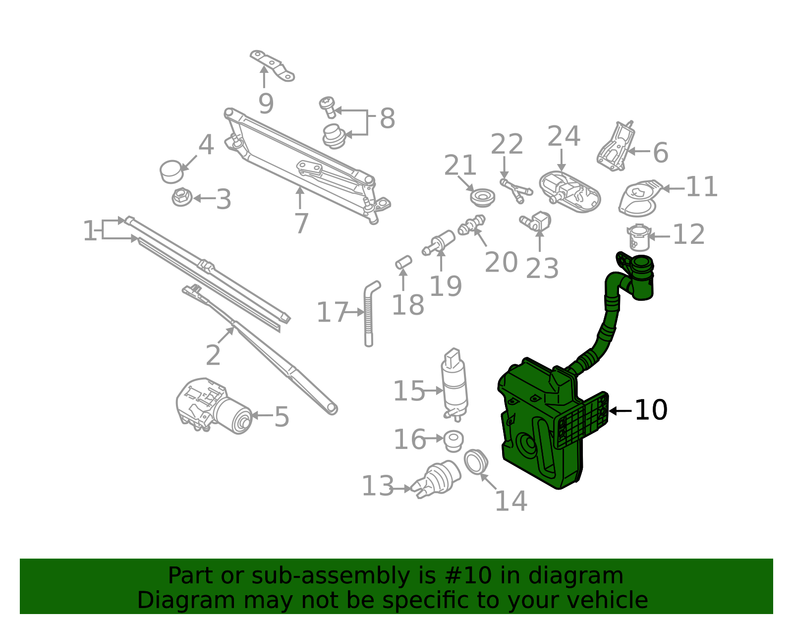 5K0-955-453-B - Washer Fluid Reservoir Wolfsburg Parts Direct