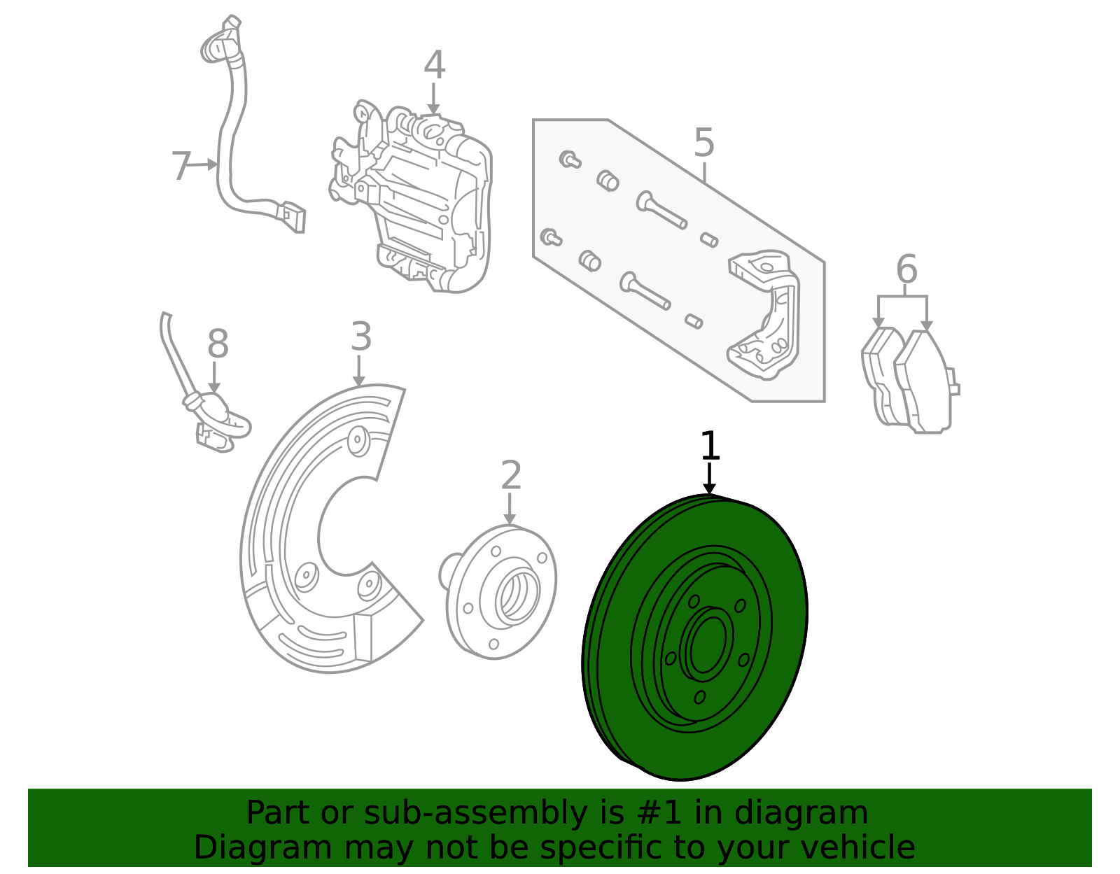 RU2Z-1V125-A - Disc Brake Rotor 2005-2019 Ford | Ford Parts Direct