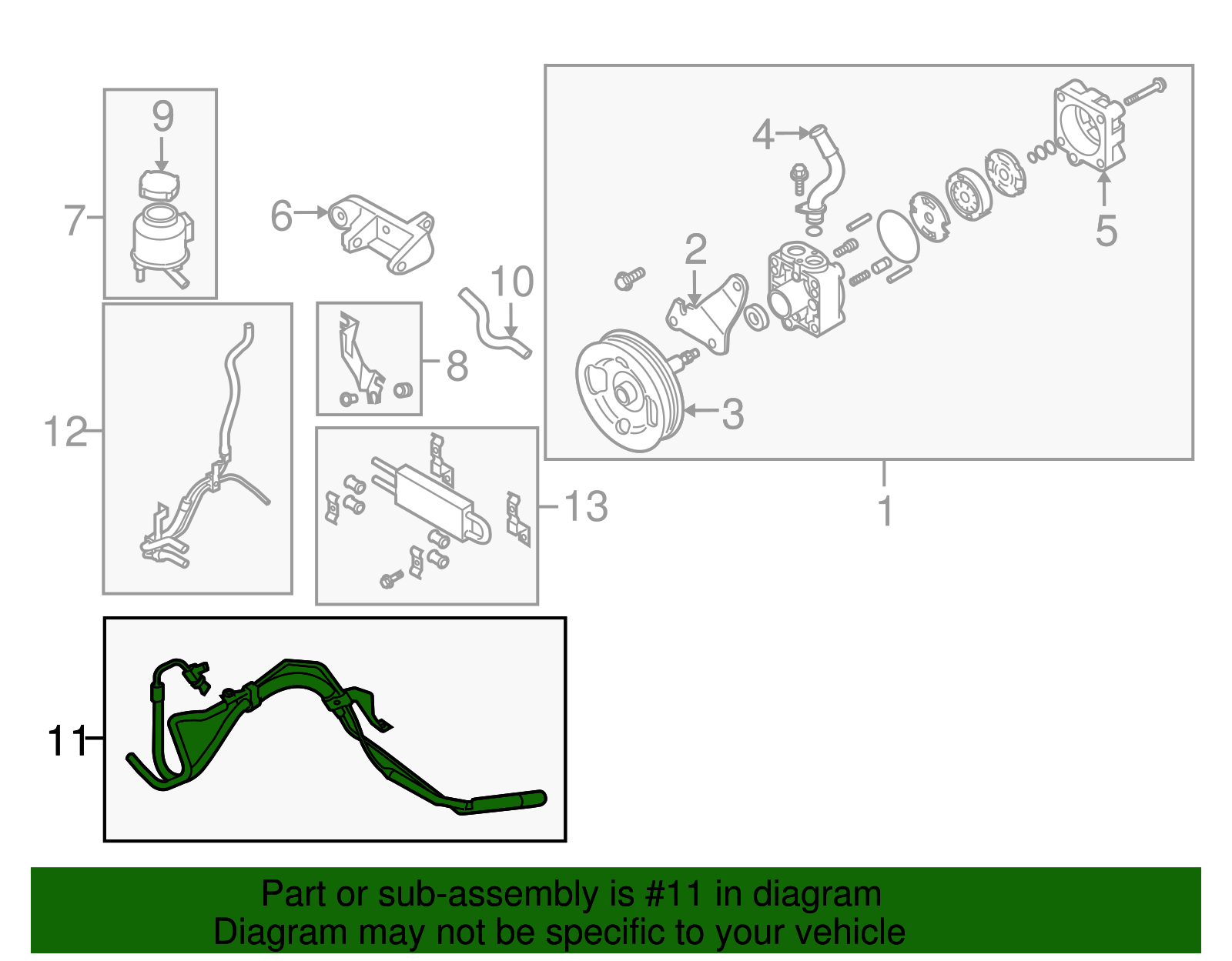 49710-1BA1B - High-Quality Power Steering Pressure Hose for 2010-2017 ...