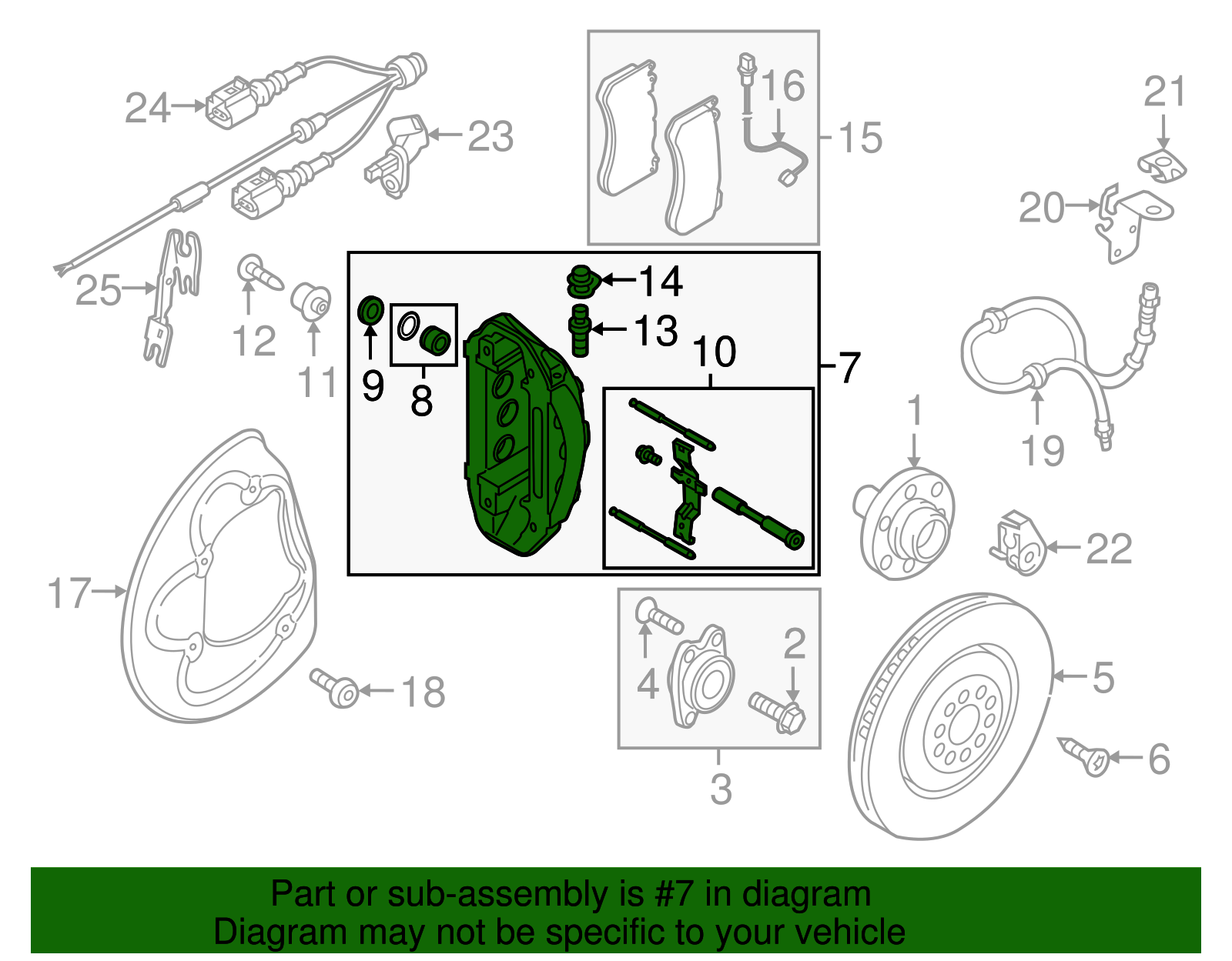 4G0-615-107-D - Caliper 2014-2018 Audi | Audi OEM Parts Guy