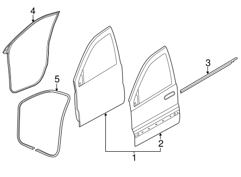 Mopar 55399256AE Door Seal Durango Mopar 55399256AE Door Weather Strip ...