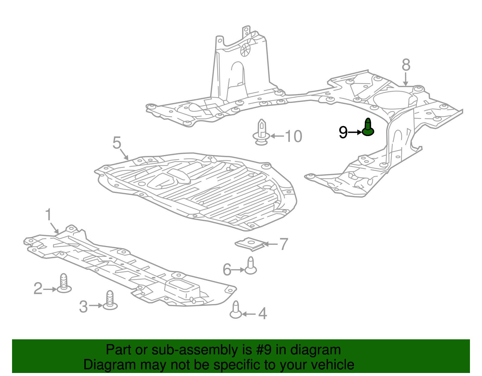 2016-2025 Honda Front Shield Bolt 90105-TBA-A00 | hondapartswd