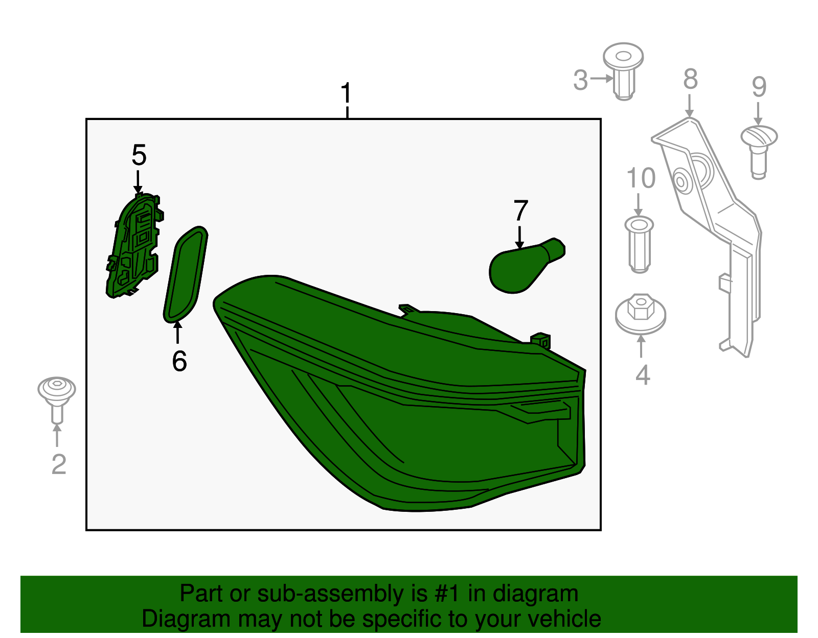 63217488548 - 2016-2019 BMW X1 Tail Lamp Assembly (63-21-7-488-548 ...