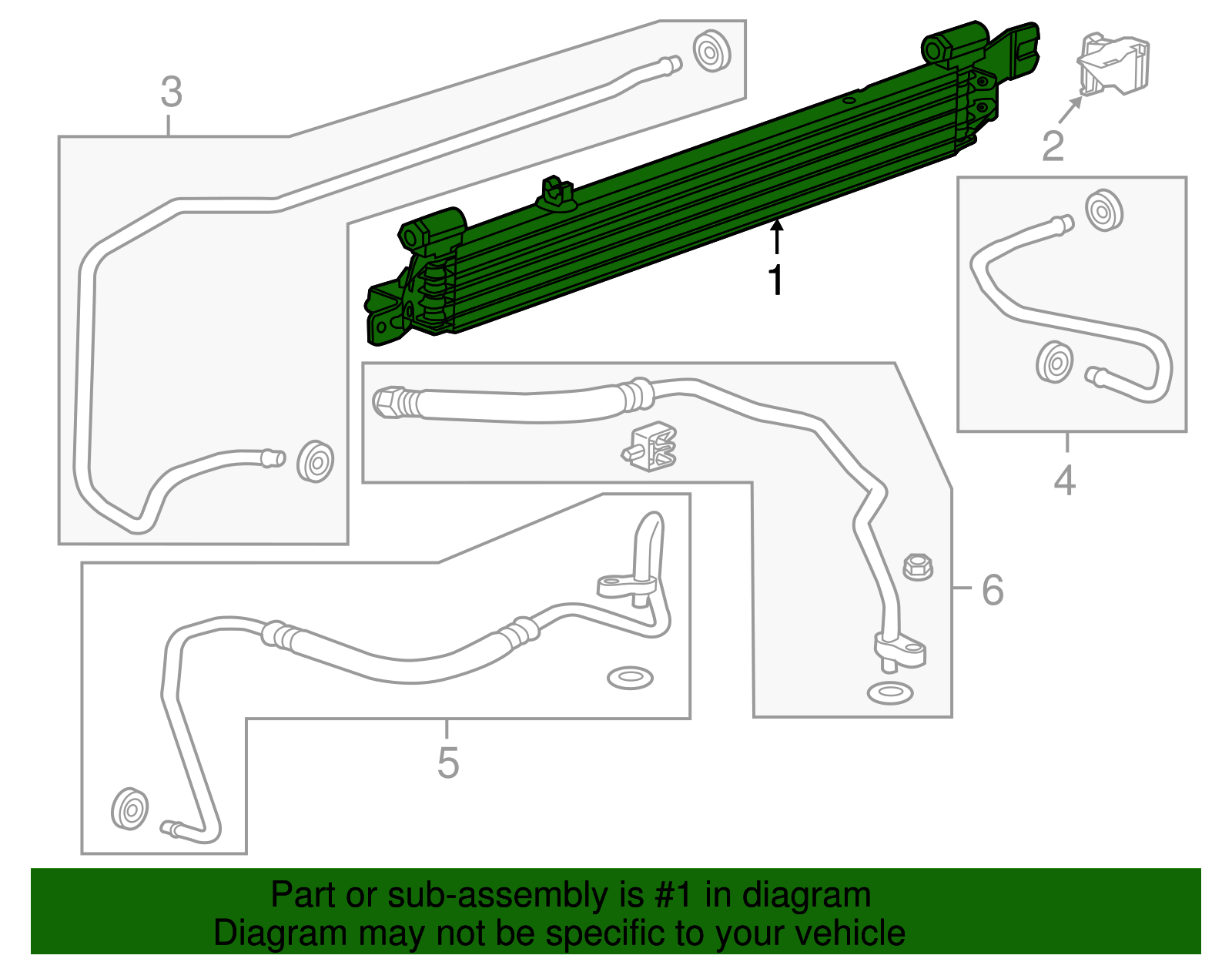 2013-2020 GM Automatic Transmission Auxiliary Fluid Cooler 22747163 ...