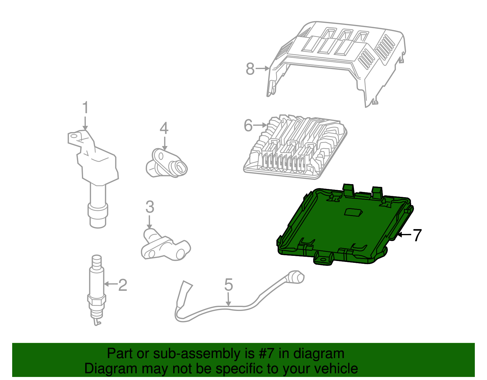 20853316 - 2010-2017 GM - Engine Control Module Bracket Bracket ...
