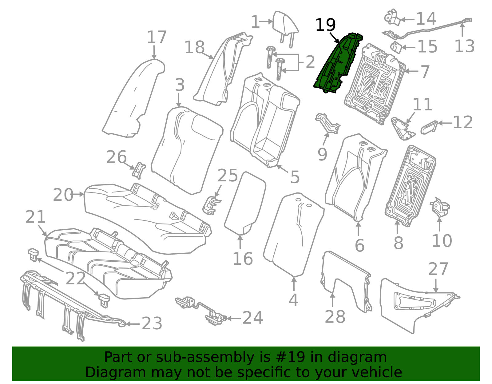 71752-AQ010 - High-Quality Frame Rear Side Seat for 2025 Toyota Camry ...