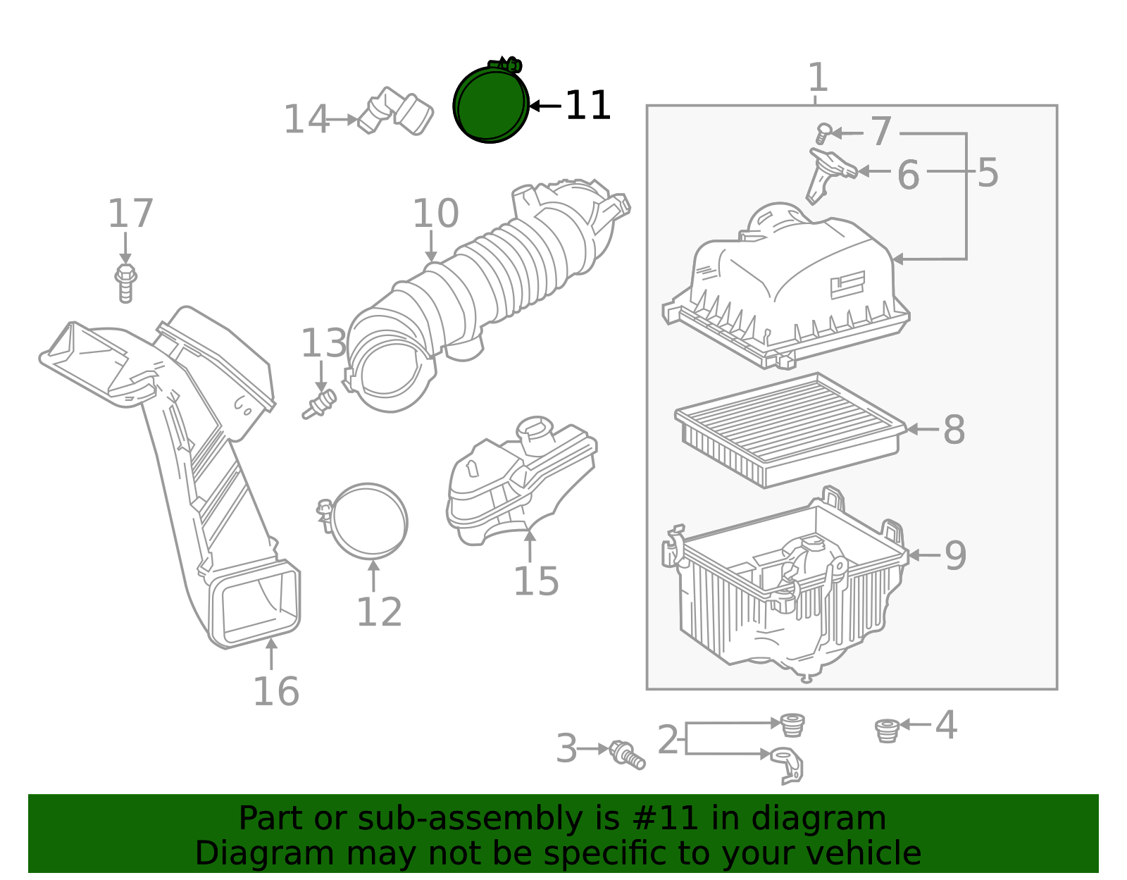 2018-2025 Toyota Air Hose Clamp 90460-90005 | Lithia Toyota Parts