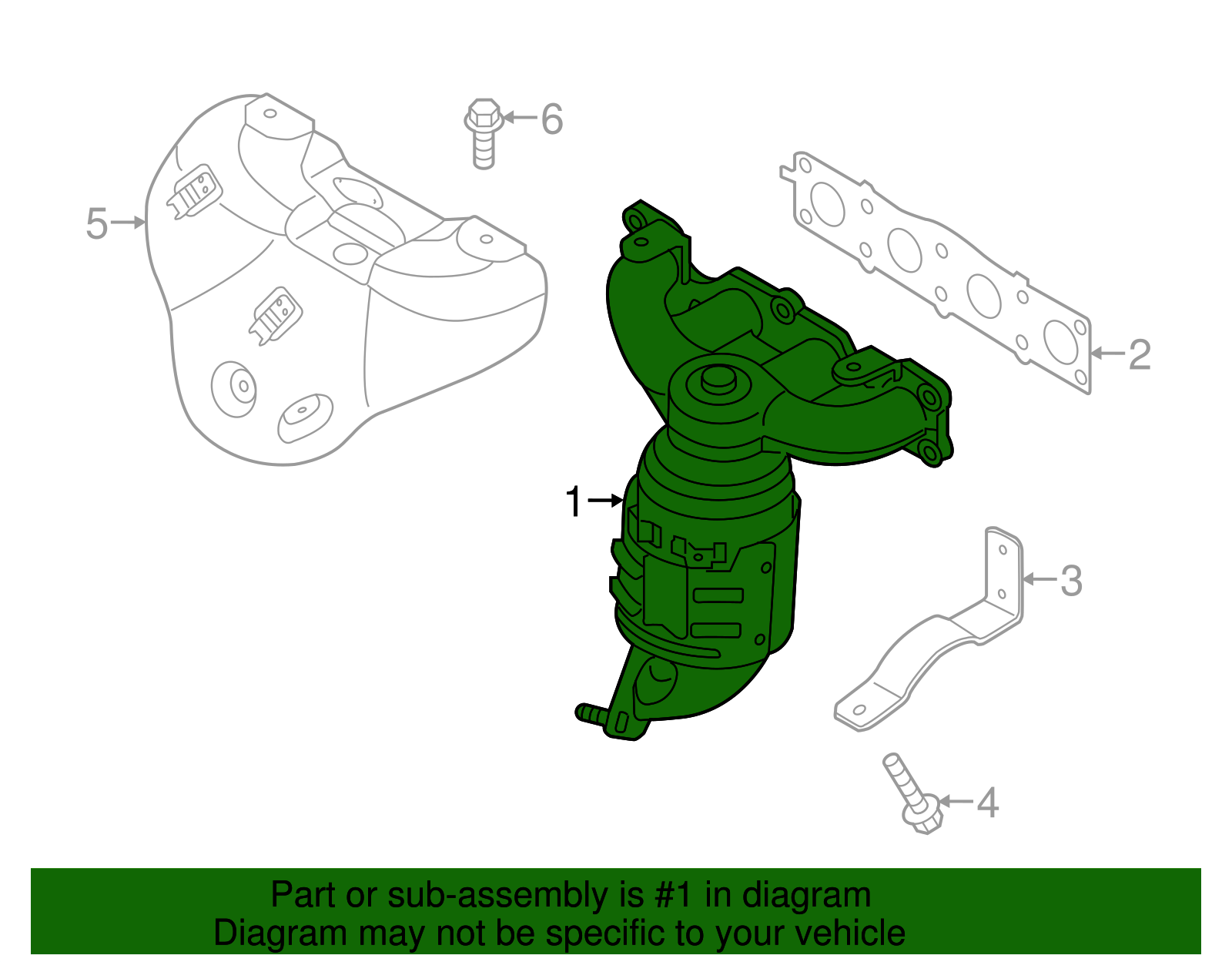 28510-2G580 - Mnfd W/Converter 2014-2016 Kia Sportage | Kia.Parts Store