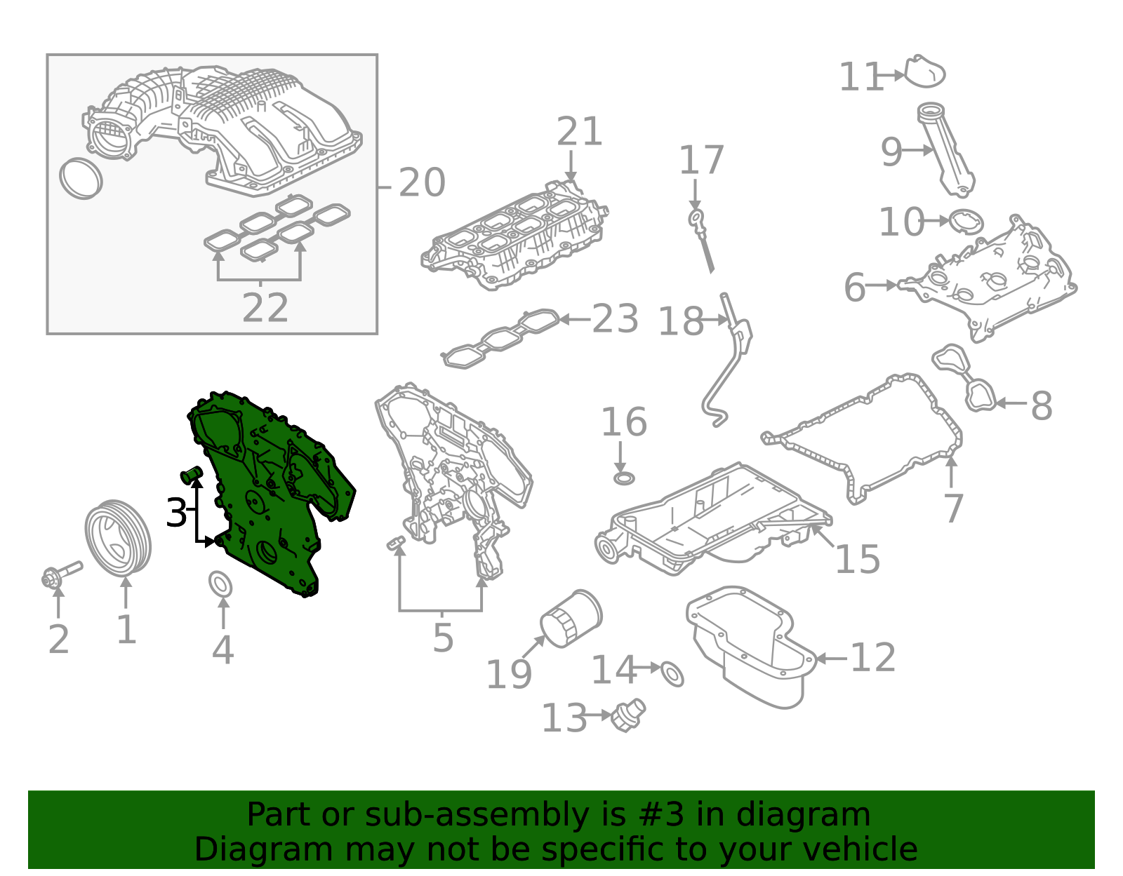 13500-9BT0A - Outer Timing Cover 2020-2025 Nissan Frontier | Official ...