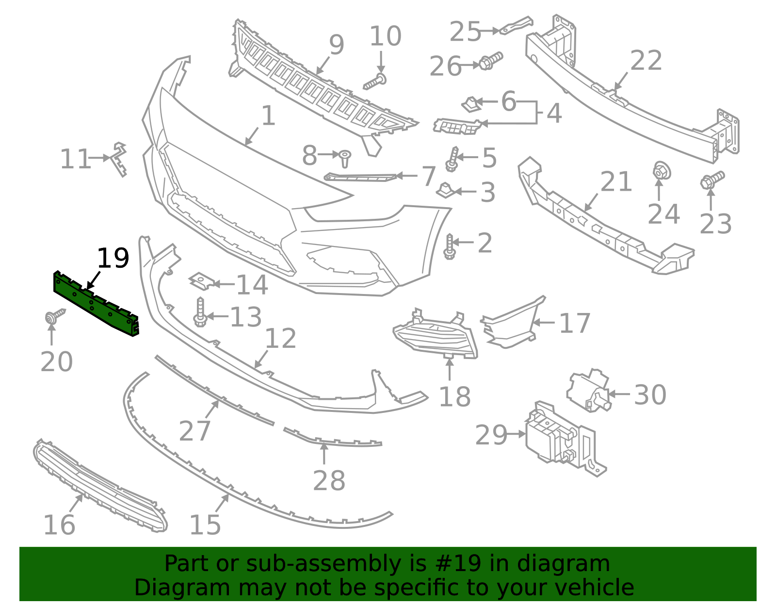 2019-2020 Hyundai Elantra GT License Bracket 86519-G3700 | OEM Parts Quick
