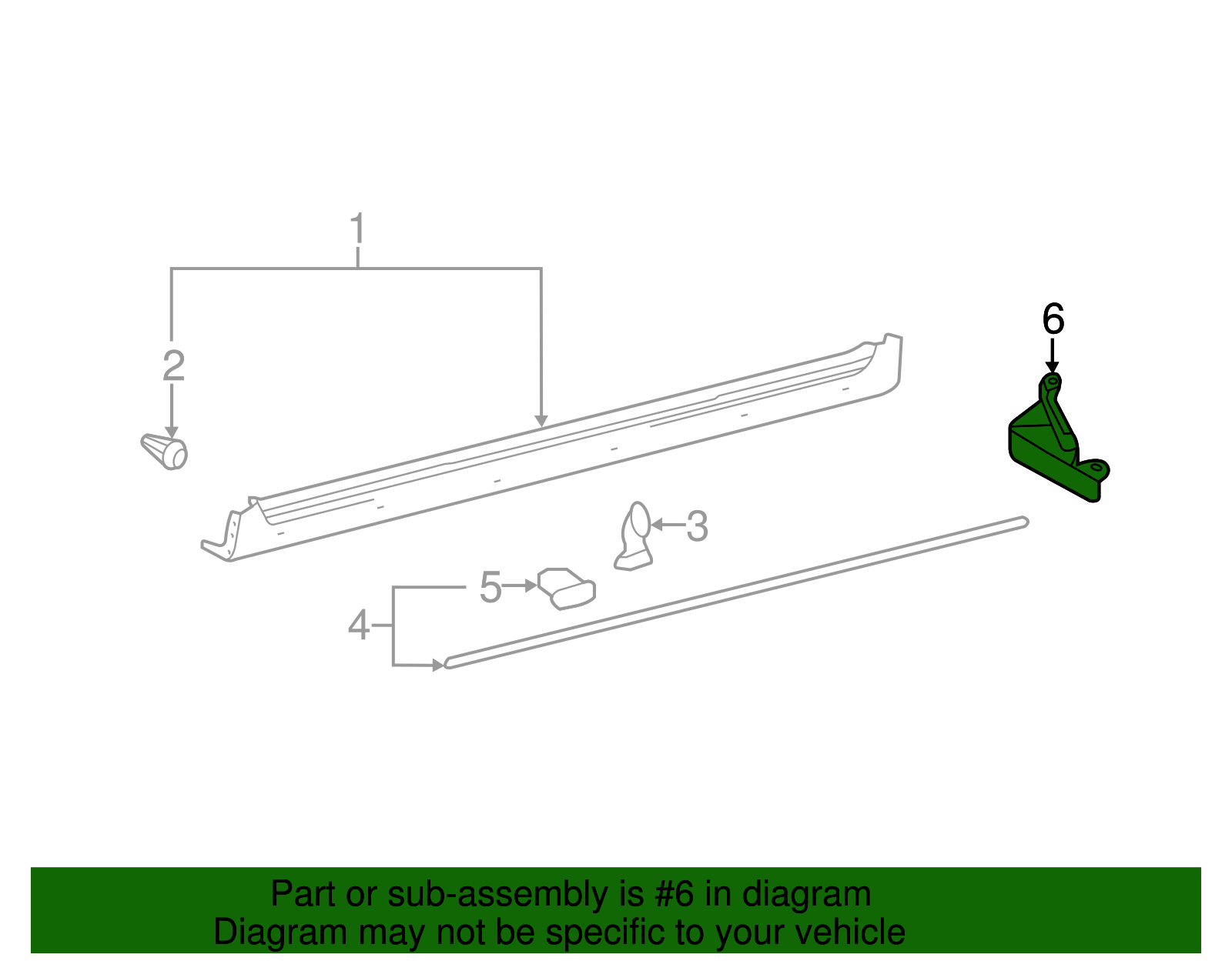 2005-2012 Toyota Avalon End Cap 75861-AC020 | Toyota Parts Center