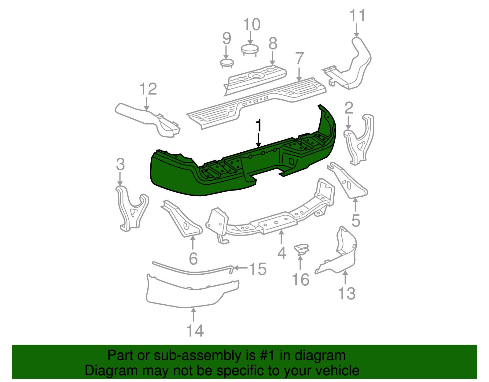 Toyota OEM Bumper 52151-04907 | Toyota OEM Parts Giant