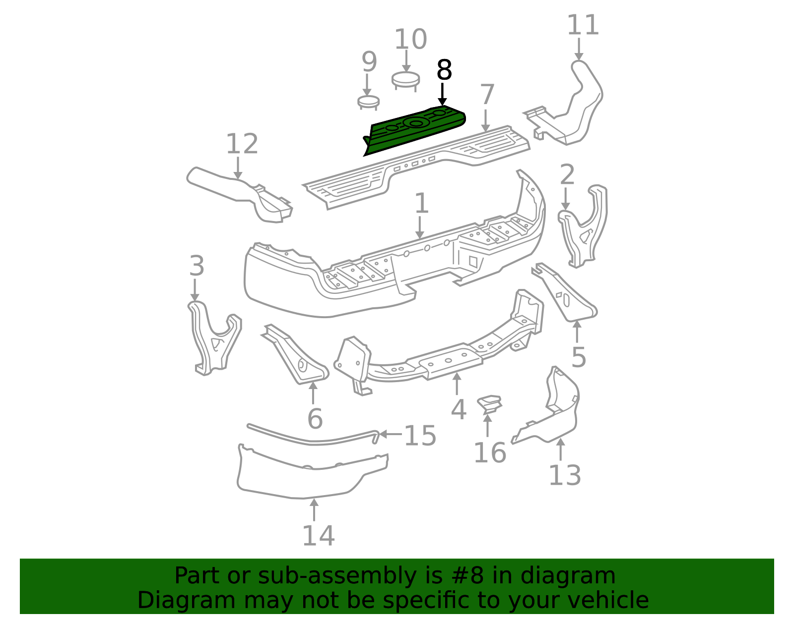 52159-04020 - High-Quality Bumper Step Pad for 2005-2015 Toyota Tacoma ...