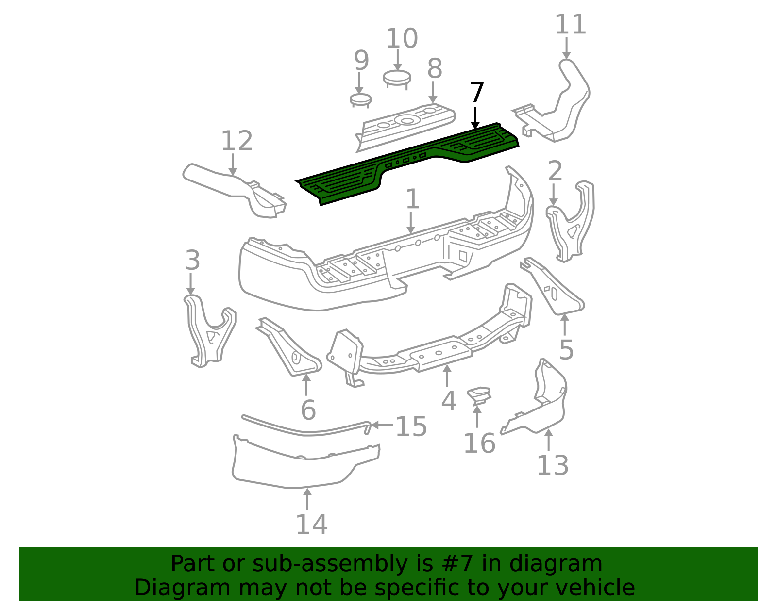 Genuine Official Toyota Bumper Step Pad (Rear) part# 52162-04011 for ...