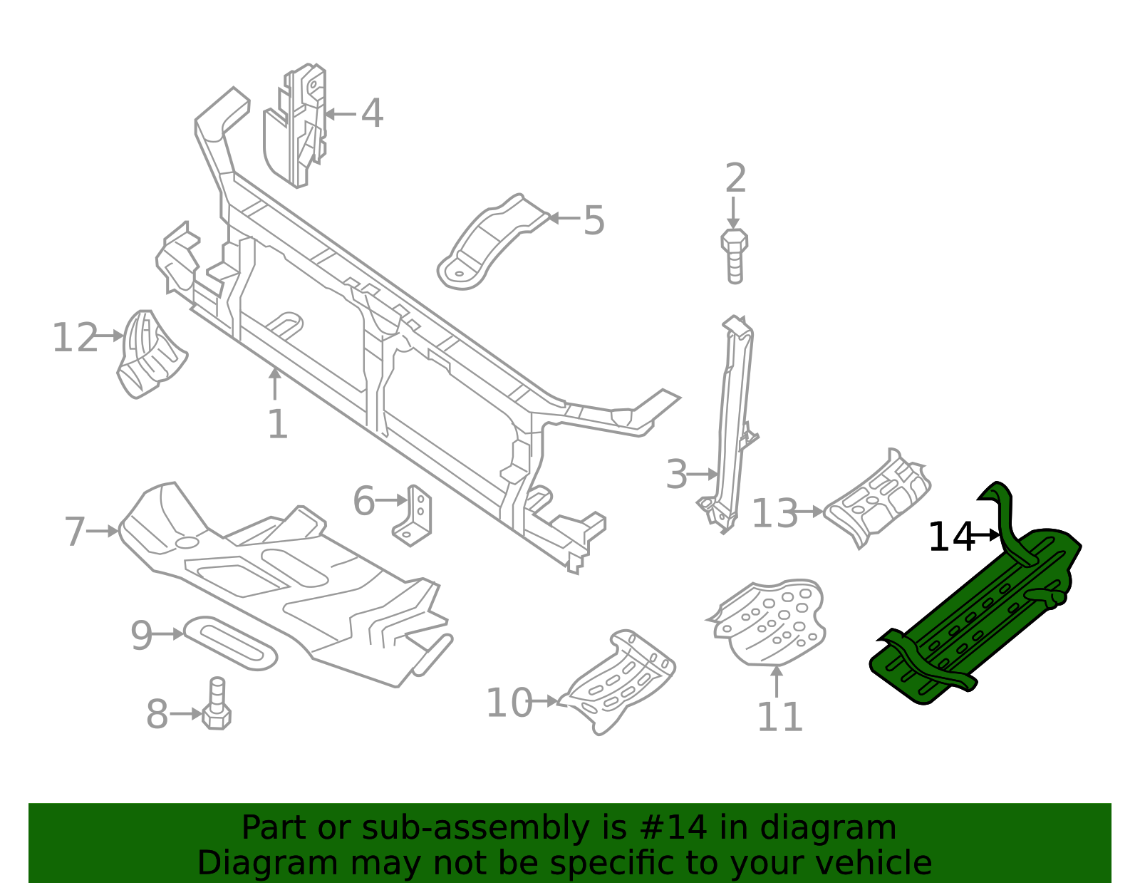 2005-2021 Nissan Frontier Tank Shield 50890-EA800 | Nissan Parts Plus