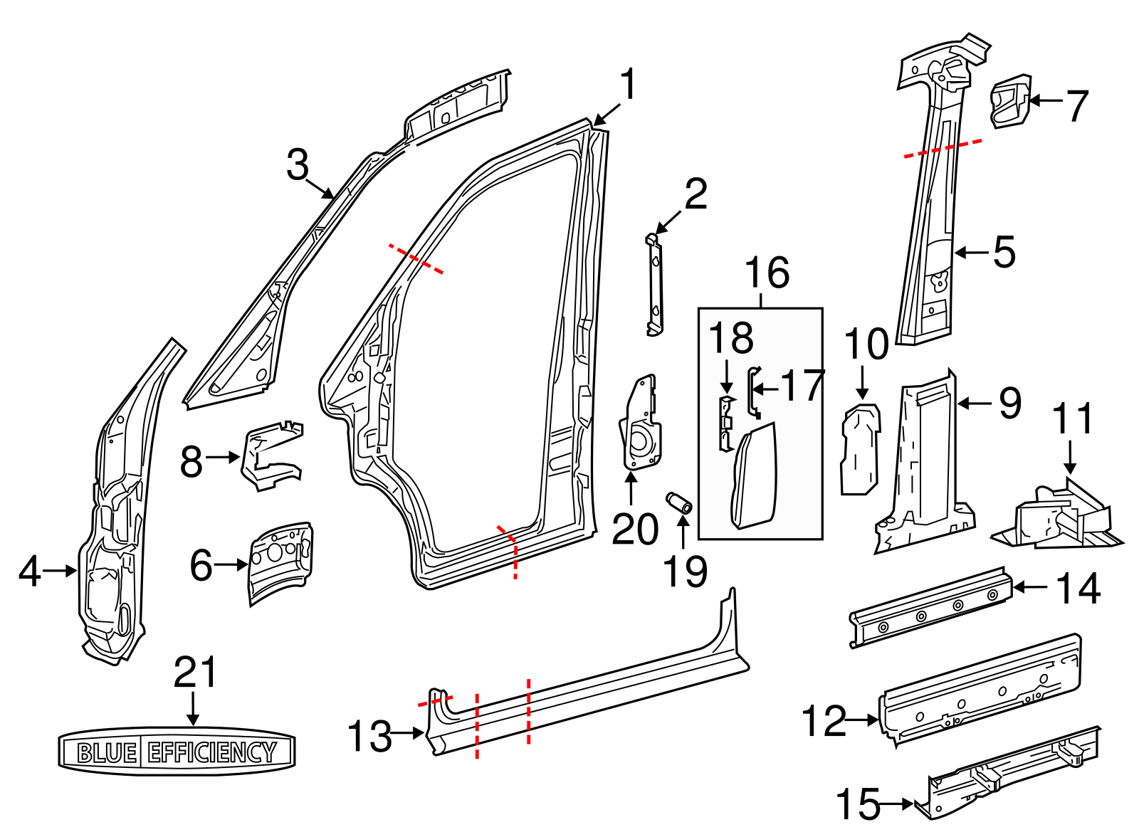 2010-2018 Mercedes-Benz Fuel Door 906-750-00-04-64 | MB Parts Center