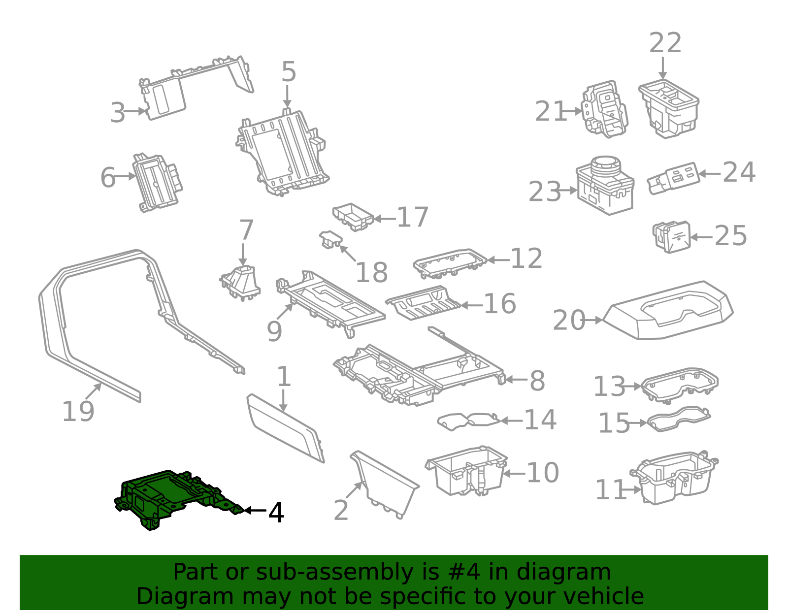 2022-2025 Toyota Bracket Console Box 58994-AN010 | Toyota Parts Center