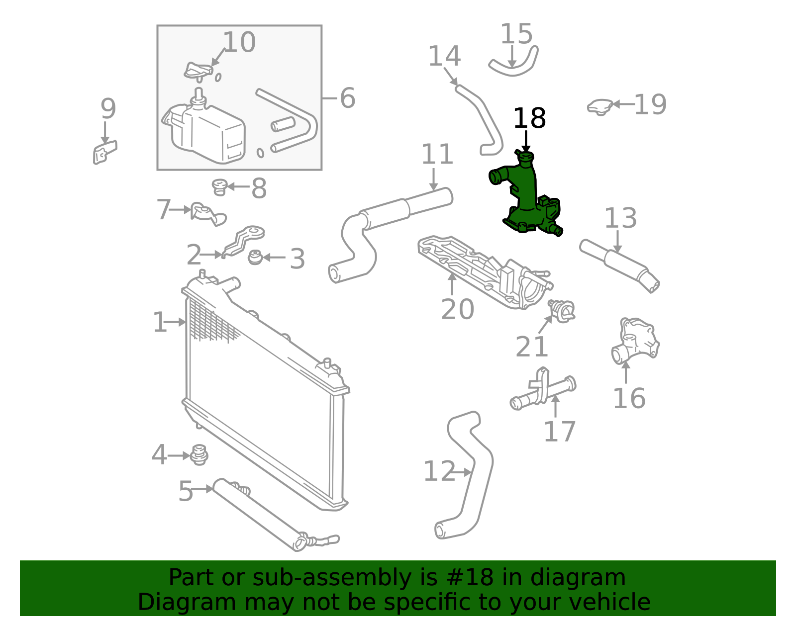 16331-20040 - Water Outlet - 1994-2001 Lexus ES300 | My L Parts