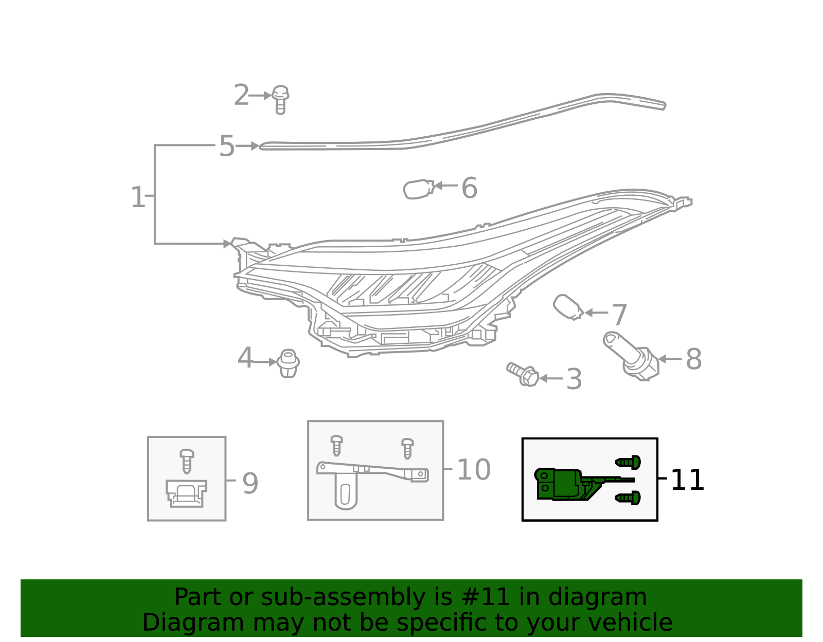 Genuine Official Toyota Repair Bracket part# 81194-10020 for 2018-2022 ...