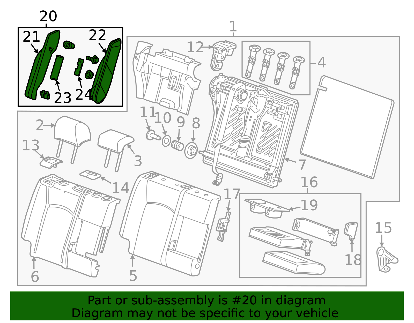 Seat Back Bolster - OEM Support Cushion Assembly | AutoNation Parts