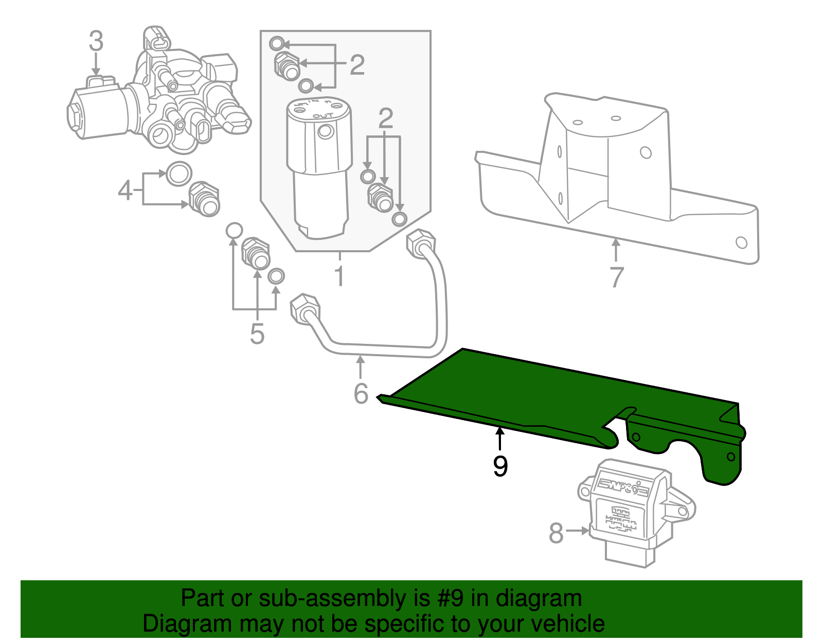 OEM GM Compressed Natural Gas (CNG) High Pressure Regulator Shield For ...