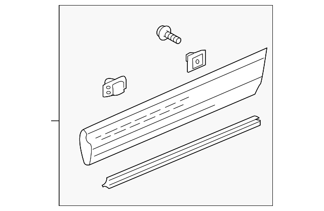 75313-TP6-A51 - Lower Molding 2013-2015 Honda Crosstour | Honda Parts ...