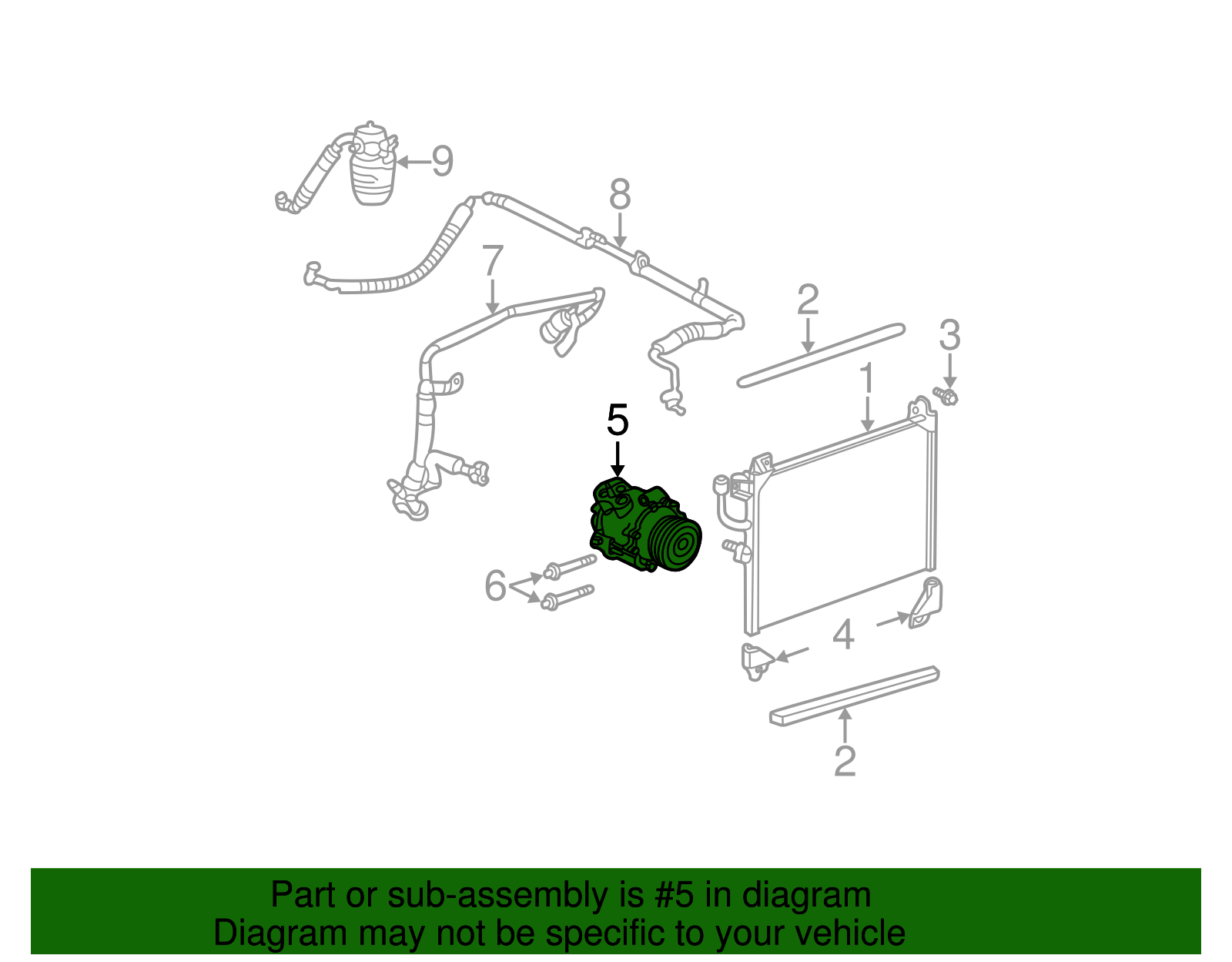 2002-2008 GM Air Conditioning Compressor 25825339 | Shop Matick Buick GMC