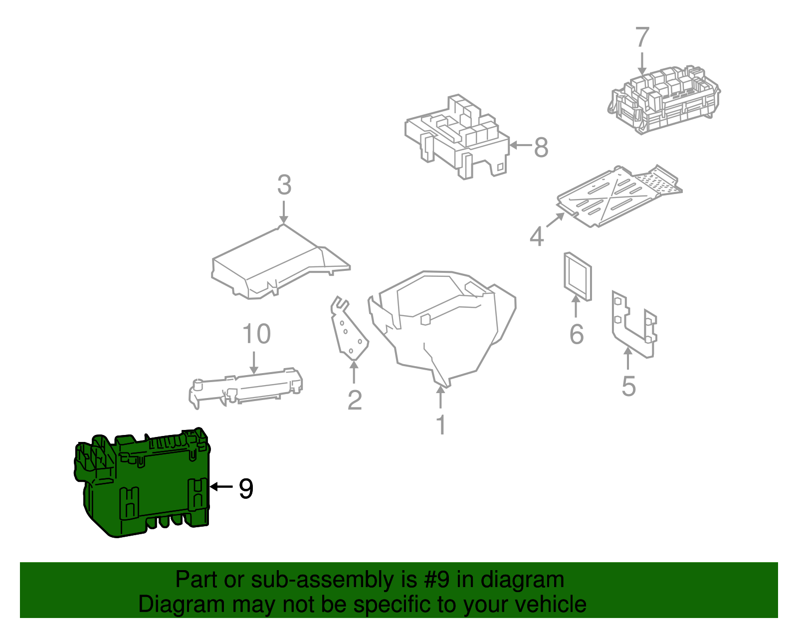 221-540-12-50 - Fuse Box 2007-2009 Mercedes-Benz | Mercedes-Benz ...