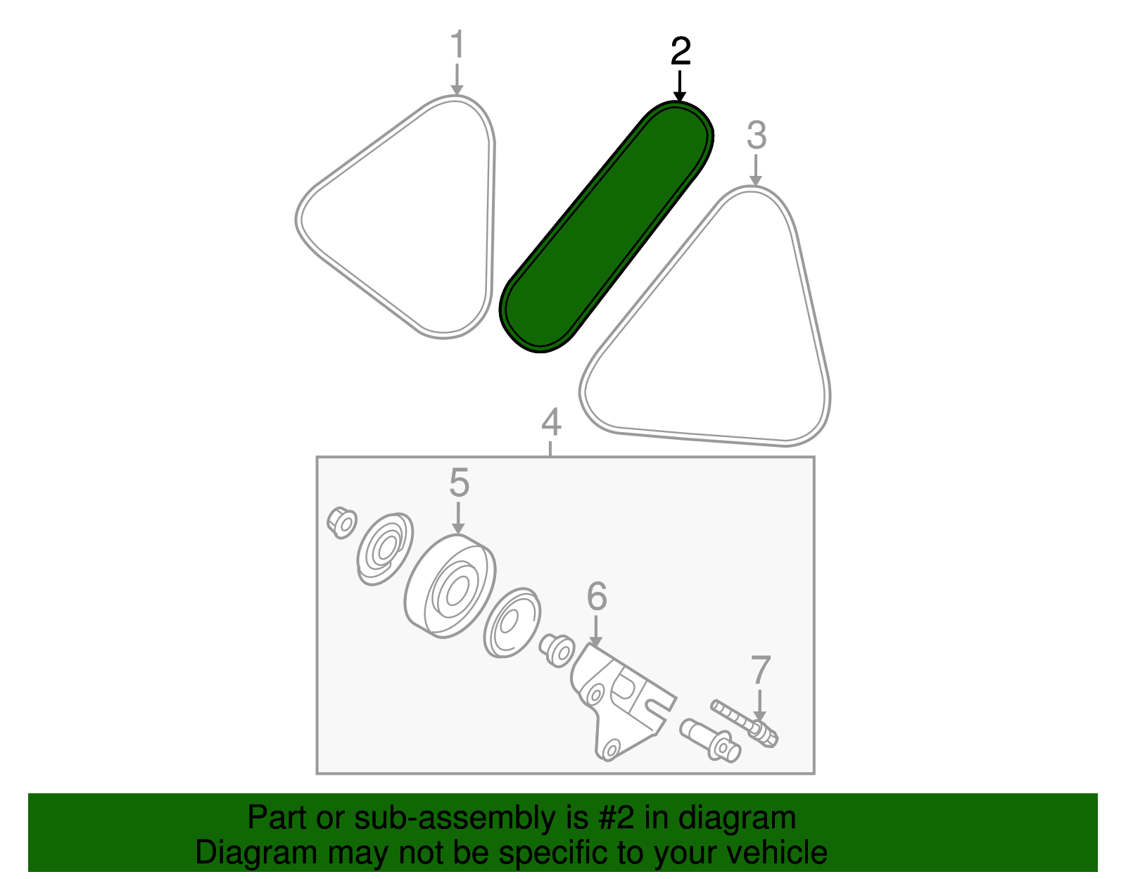 57170-2D101 - Power Steering Belt 2004-2011 Kia | Kia.Parts Store