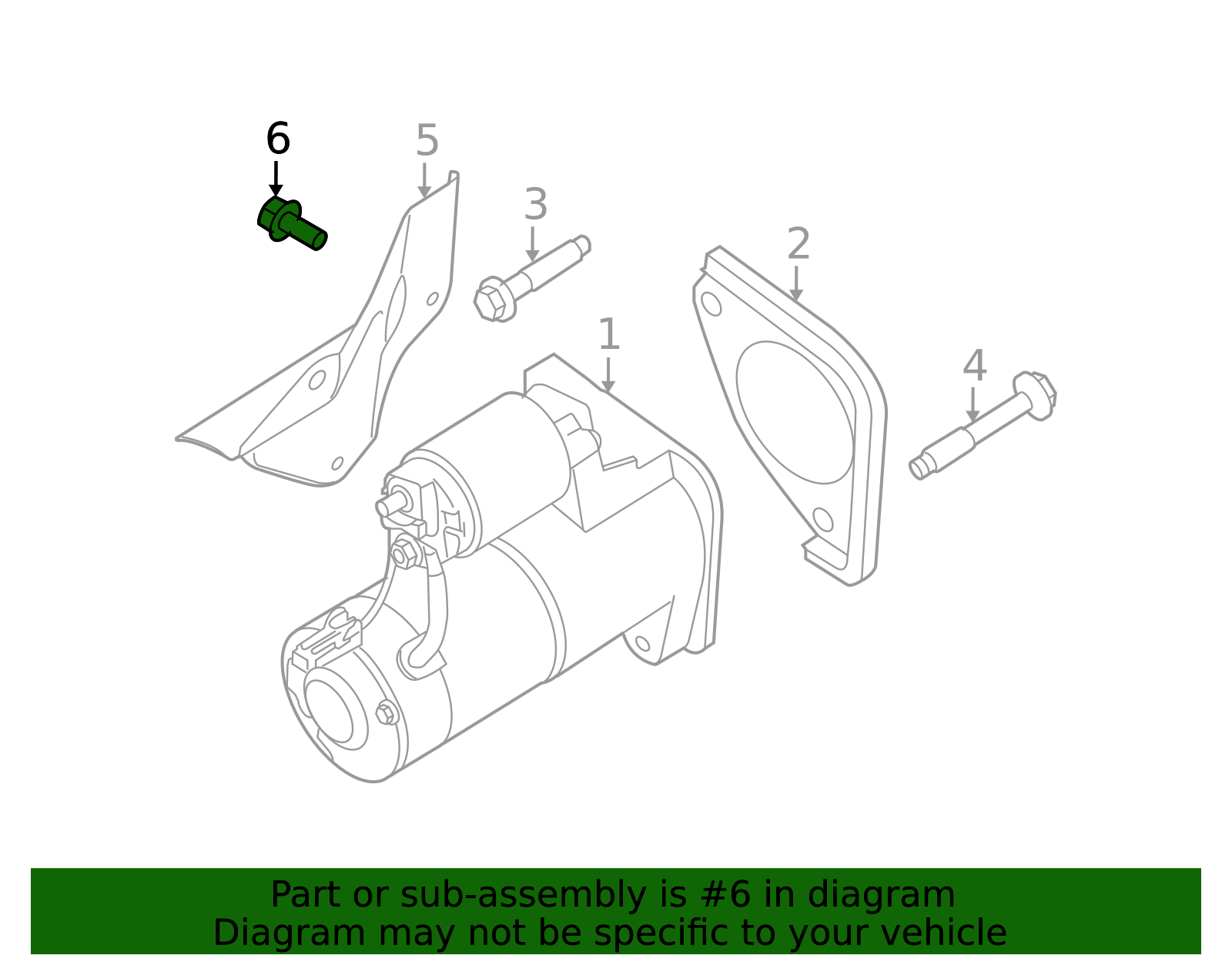 2005-2021 Nissan Starter Heat Shield Bolt 14069-AX00A | Nissan Parts Plus