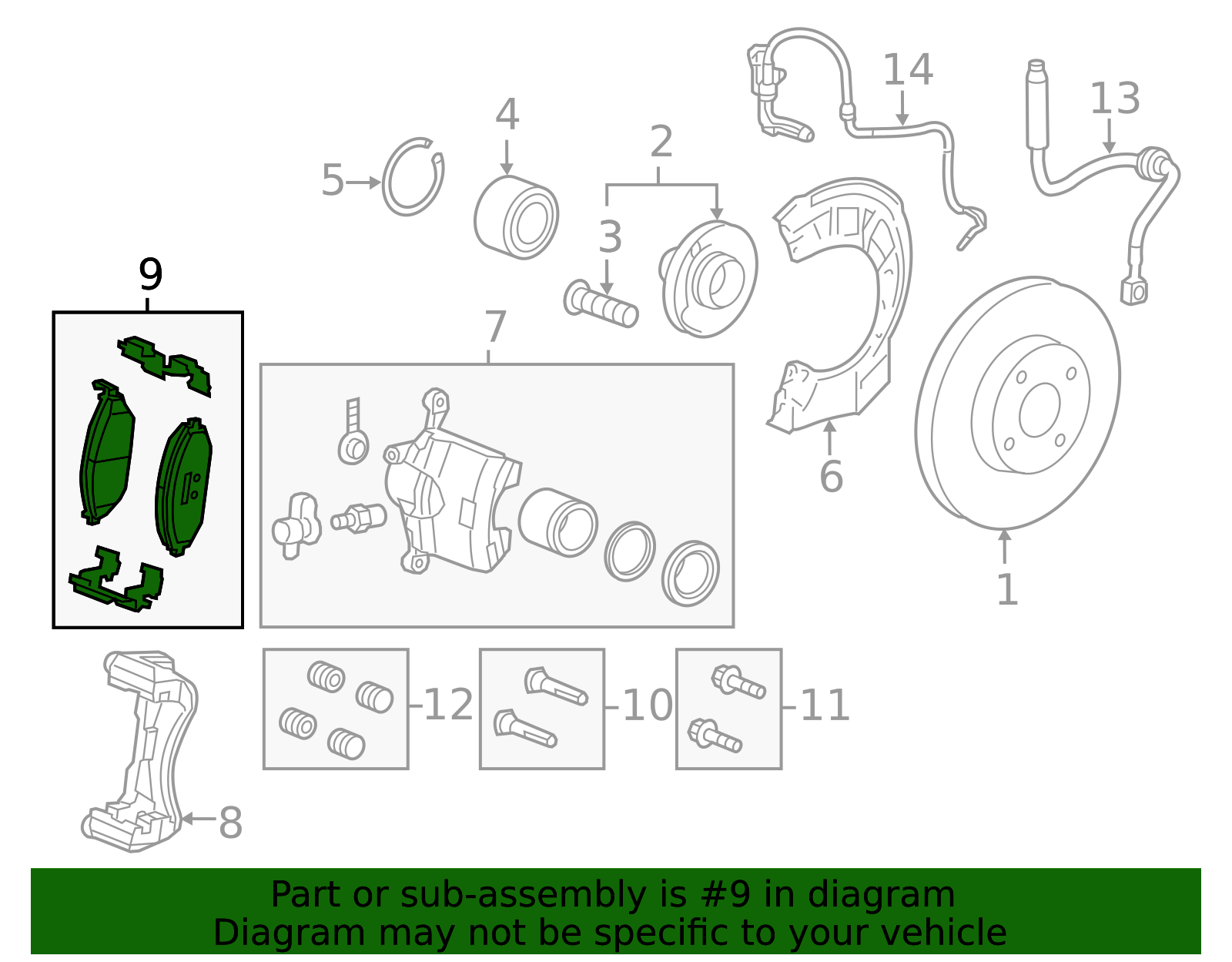 2016 Chevrolet Spark Front Disc Brake Pad 42673048 GM | GMPartsDirect.com