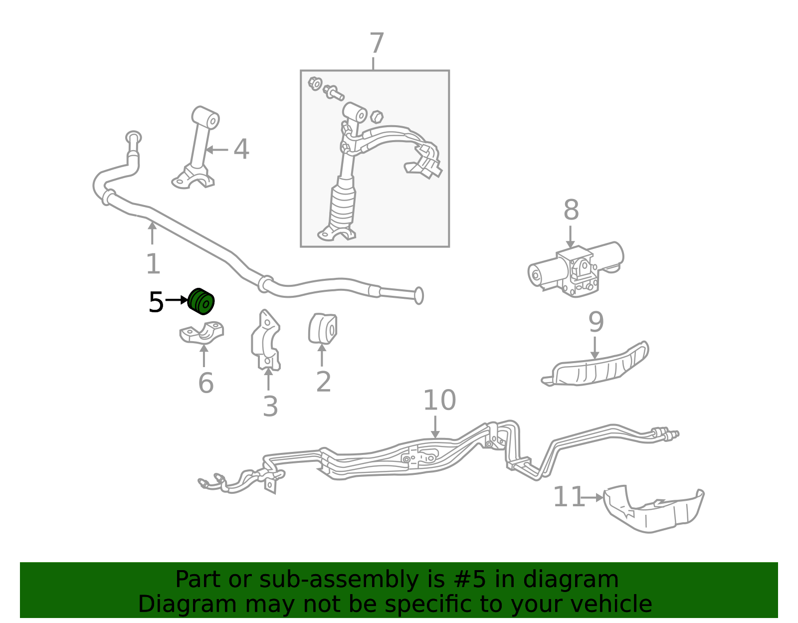 48815-60360 - 2014-2023 Lexus GX460 - Stabilizer Link Inner Bushing ...