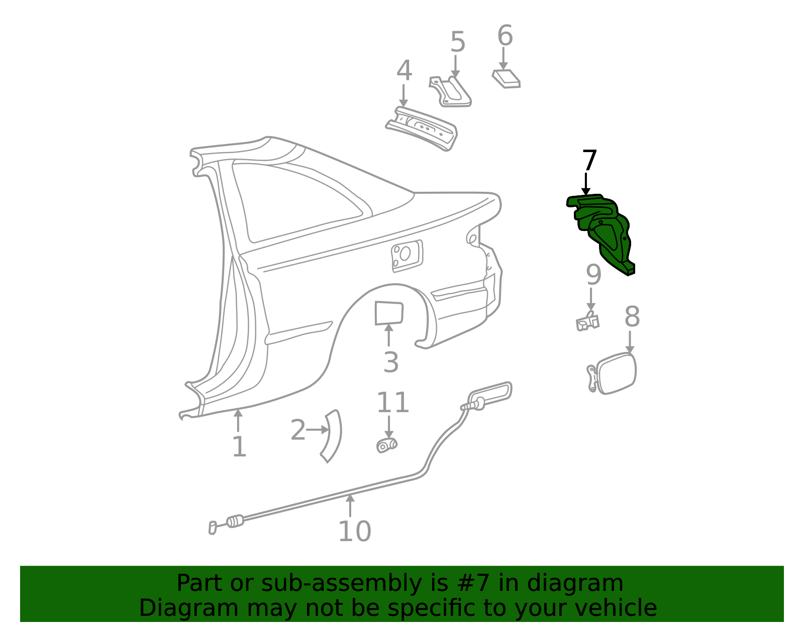 1999-2003 Toyota Solara Trough 61622-06900 | MotorMotor