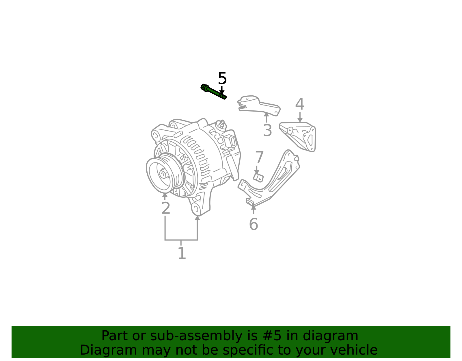 12515-0A010 - Alternator Bracket Bolt - OEM Genuine Toyota Parts