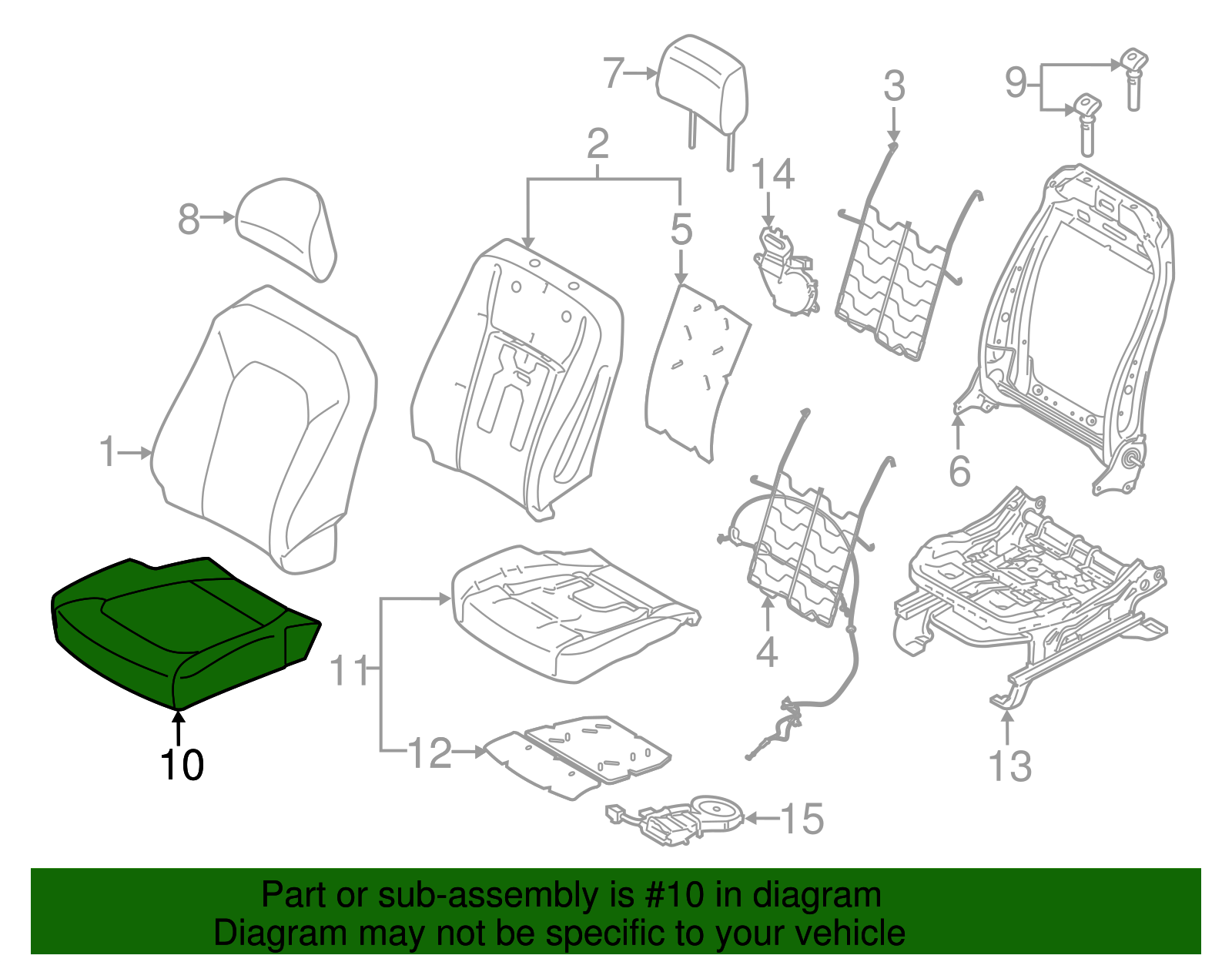 2020-2022 Ford Cushion Cover LC3Z-2662901-AA | Awesome Parts Ford