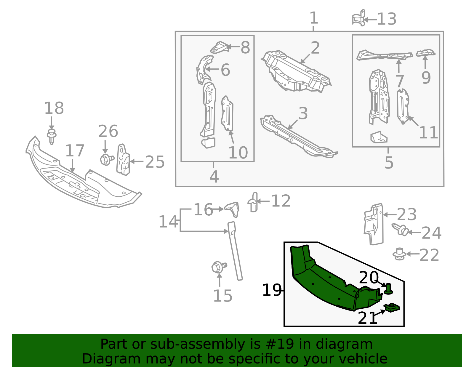 53289-53051 - Radiator Support Air Deflector For 2009-2010 Lexus ...