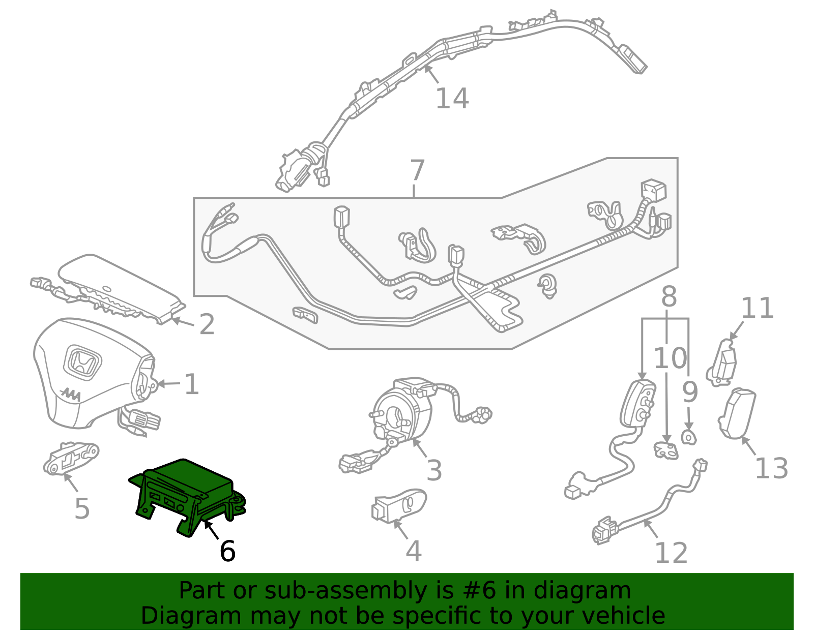 77960-SDN-A83 - 2004 Honda Accord - SRS Unit | Honda Parts Cheap