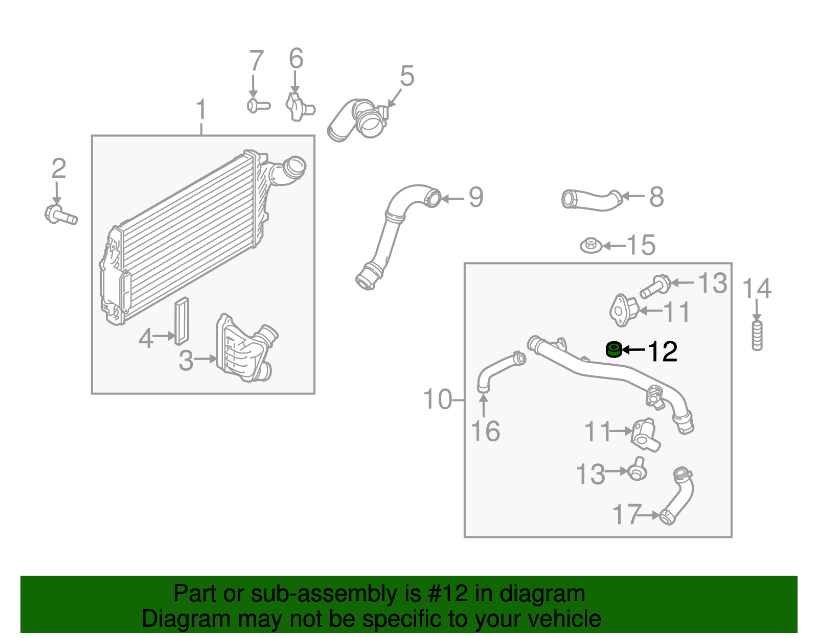 Genuine OEM Ford Part - Engine Air Intake Hose Bushing F6DZ-17C432-AA ...