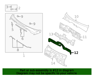 64350-G9500 - High-Quality Instrument Panel Crossmember for 2019-2025 ...